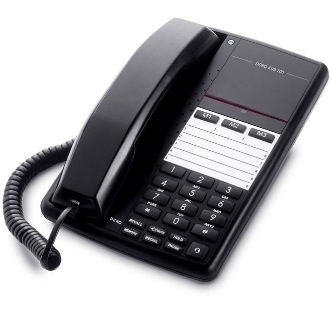 Doro AUB 200 Basic Office Telephone - Black only £0.00 | Extera Direct